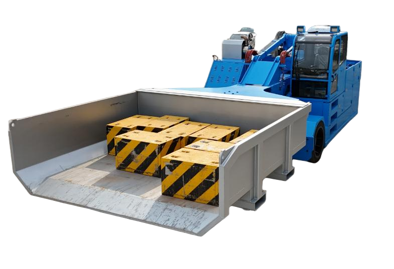Furnace Charging Vehicle with Vertical Lift and Telescopic Arm